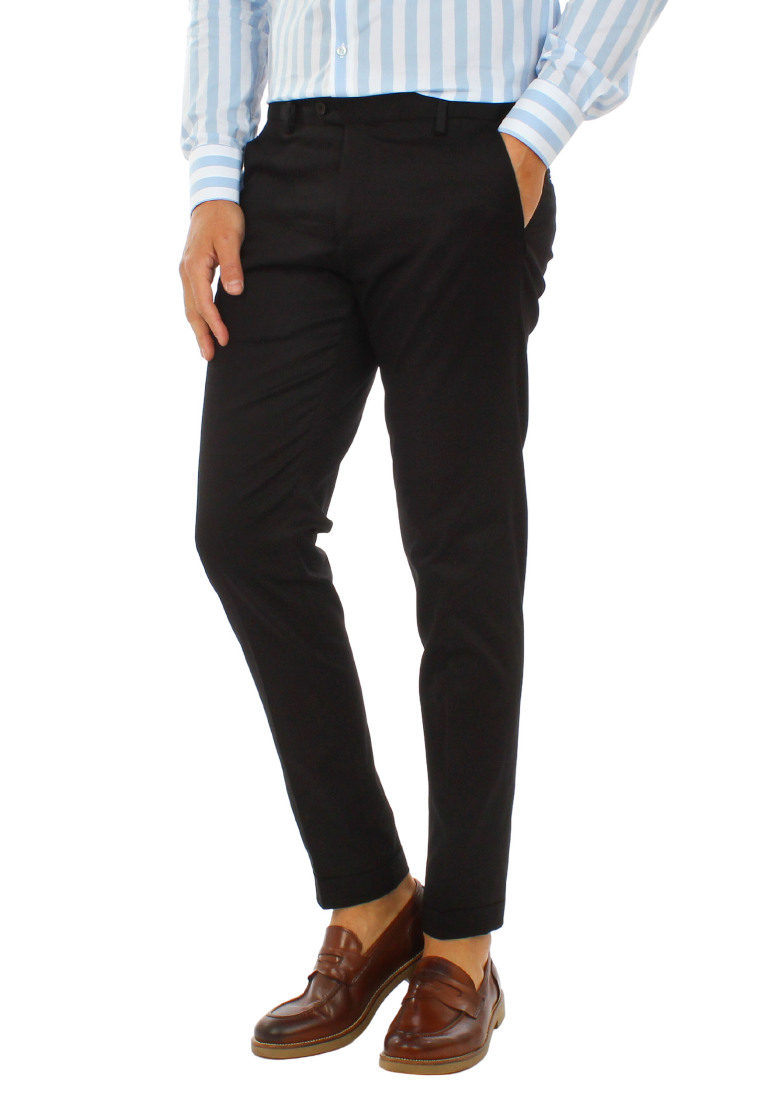 Pantaloni Uomo Eleganti Slim Fit Cotone Leggeri Pantalone Made in Italy ...