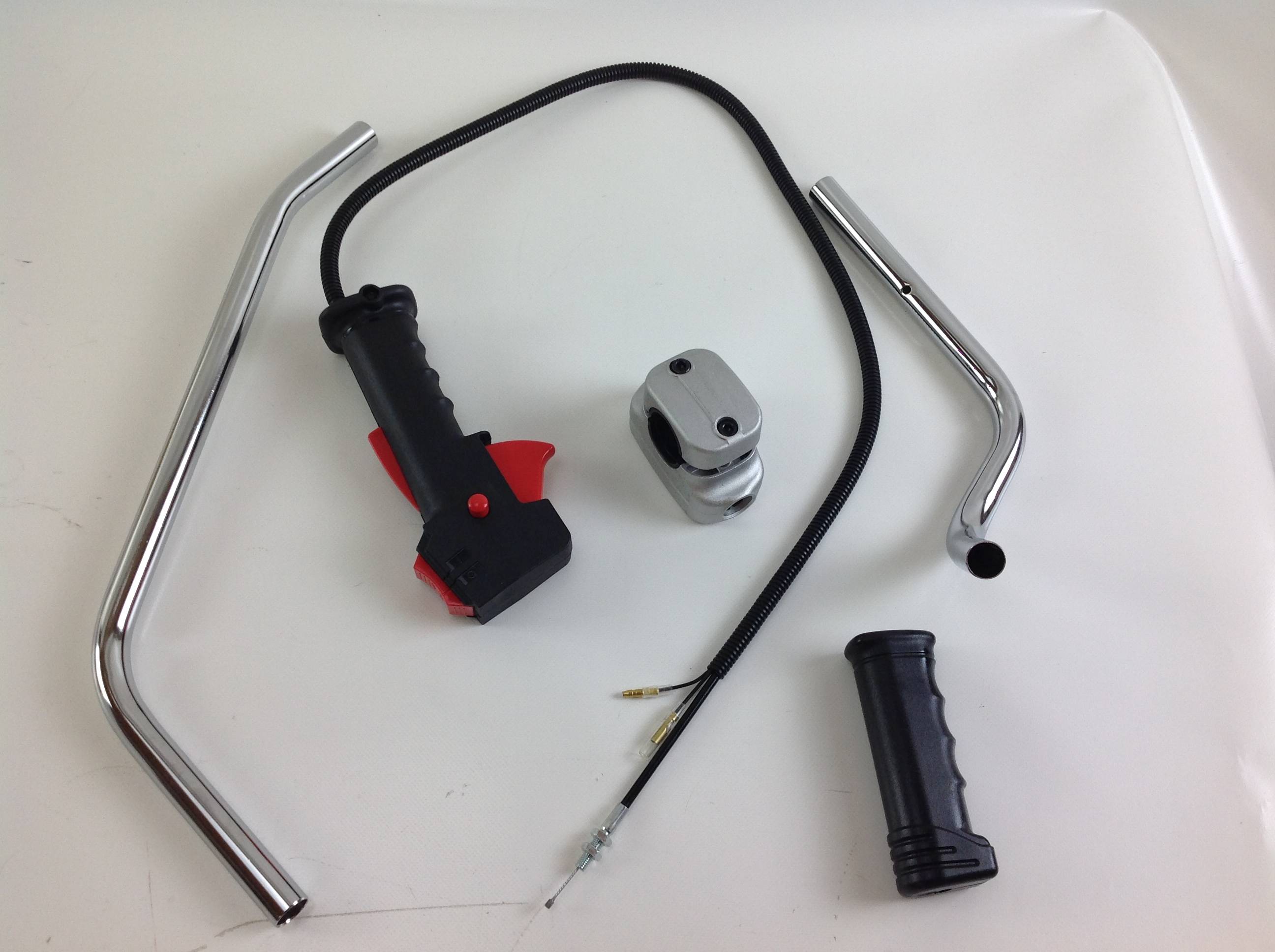 Kit impugnatura manubrio con manettino acceleratore per decespugliatore ...